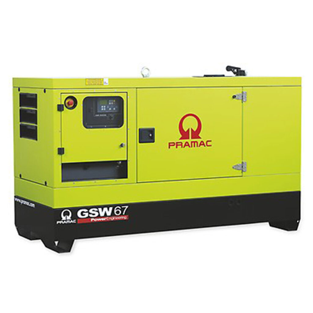 Pramac GSW67P Acoustic Canopied Diesel Generator - Generators Direct