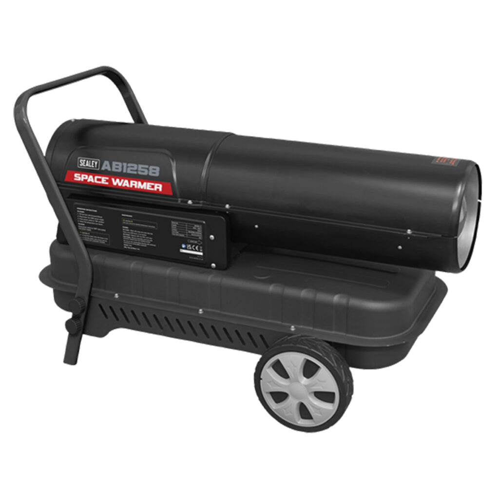 Sealey AB1258 135,000Btu/hr Kerosene/Diesel Space Heater with Wheels ...