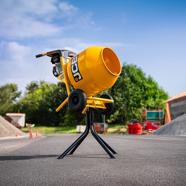 JCB Cement Mixer 133cc Petrol Engine 134L Seam Welded Drum