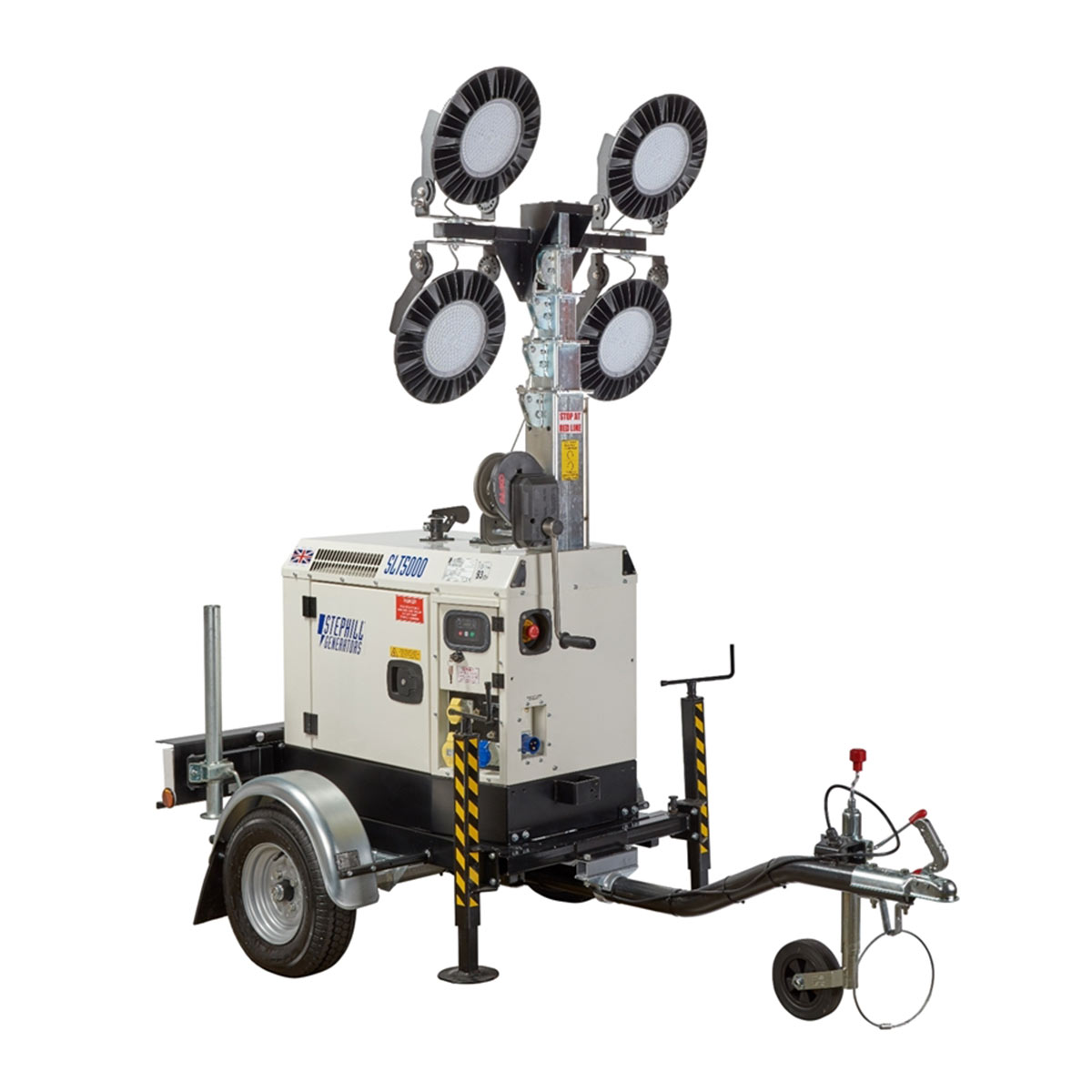 Stephill 800W LED Diesel Generator Lighting Tower Road Trailer ...