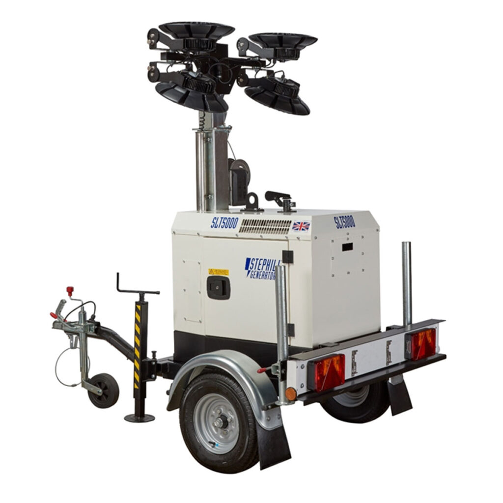 Stephill 800W LED Diesel Generator Lighting Tower Road Trailer ...