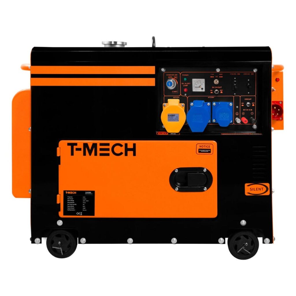 T-Mech Portable Silent Diesel Generator Single Phase | Generators Direct